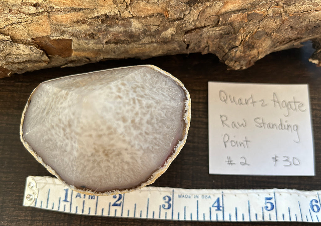 Clear Quartz Agate Raw Standing Point #2