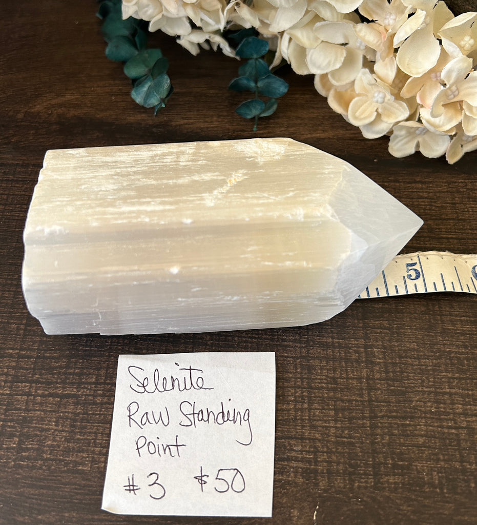 Selenite Raw Standing Point #3