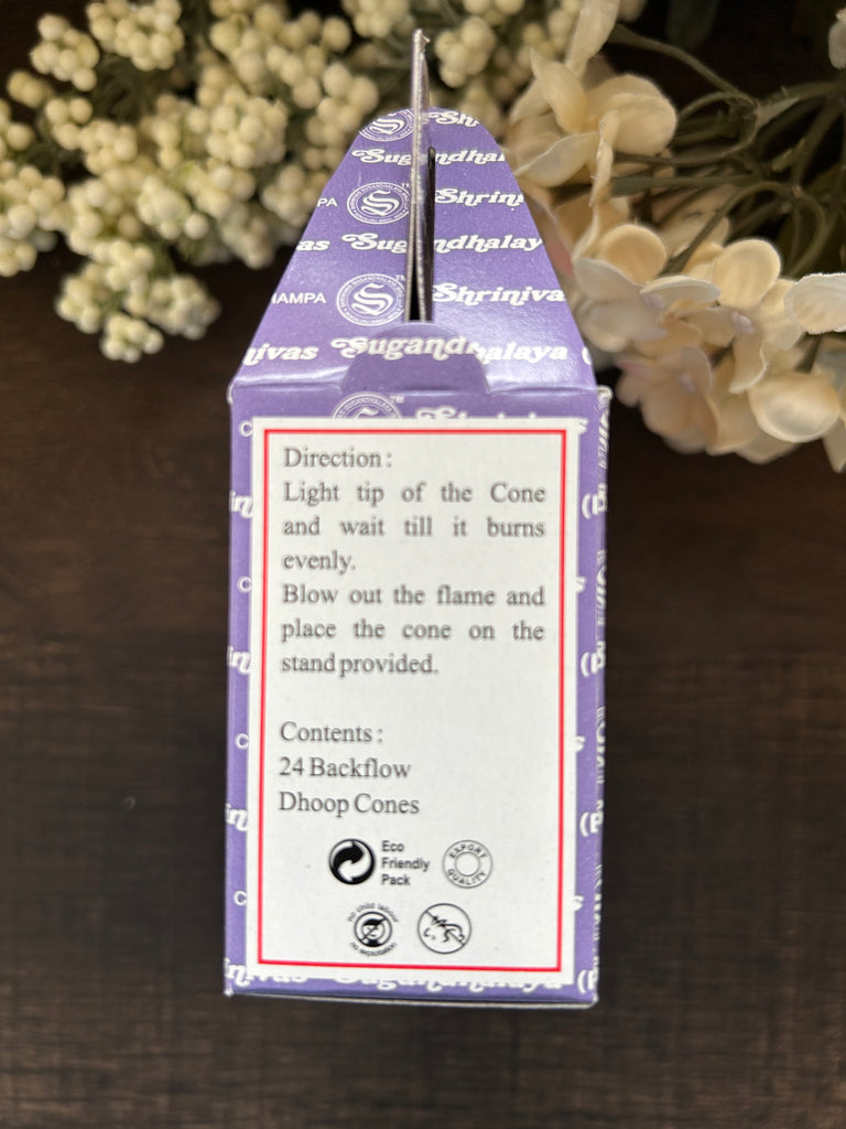 Backflow Dhoop Incense Cones-Lavender