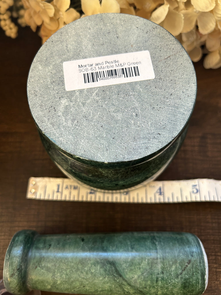 Green Marble Mortar and Pestle