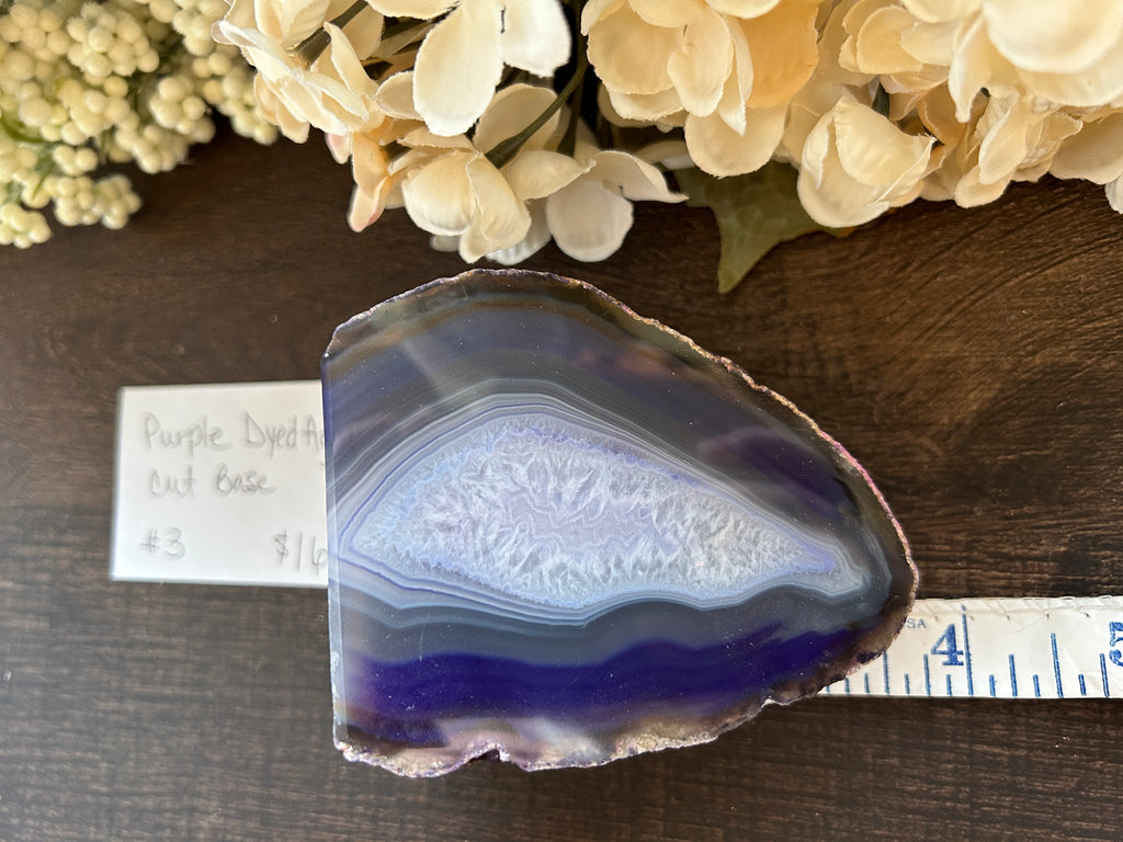 Agate Cut Base Dyed Purple #3