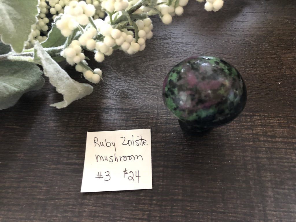 Ruby Zoisite Mushroom #3