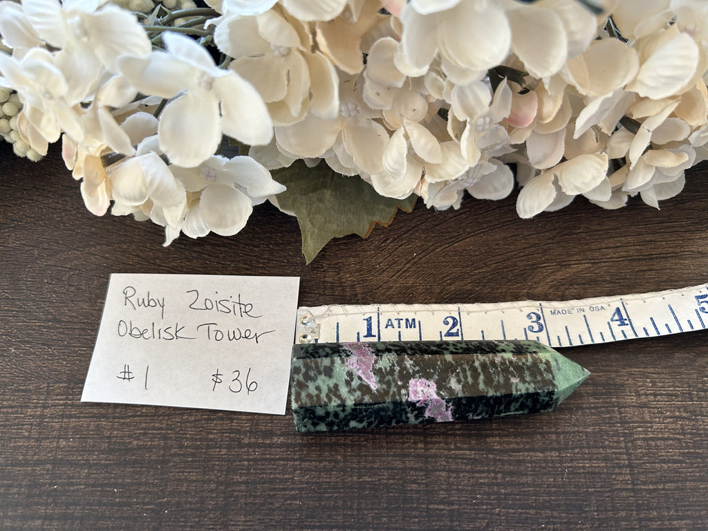 Ruby Zoisite Obelisk Tower #1